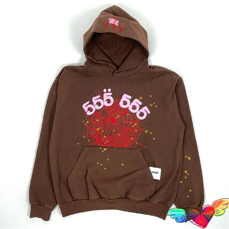 2022 Red Sp5der 555555 Hoodie Men Women 1:1 High Quality Angel Number ...
