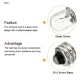 Uxcell E10 Screw Base Miniature Bulbs 30V/3W Warm Yellow Light Mini ...
