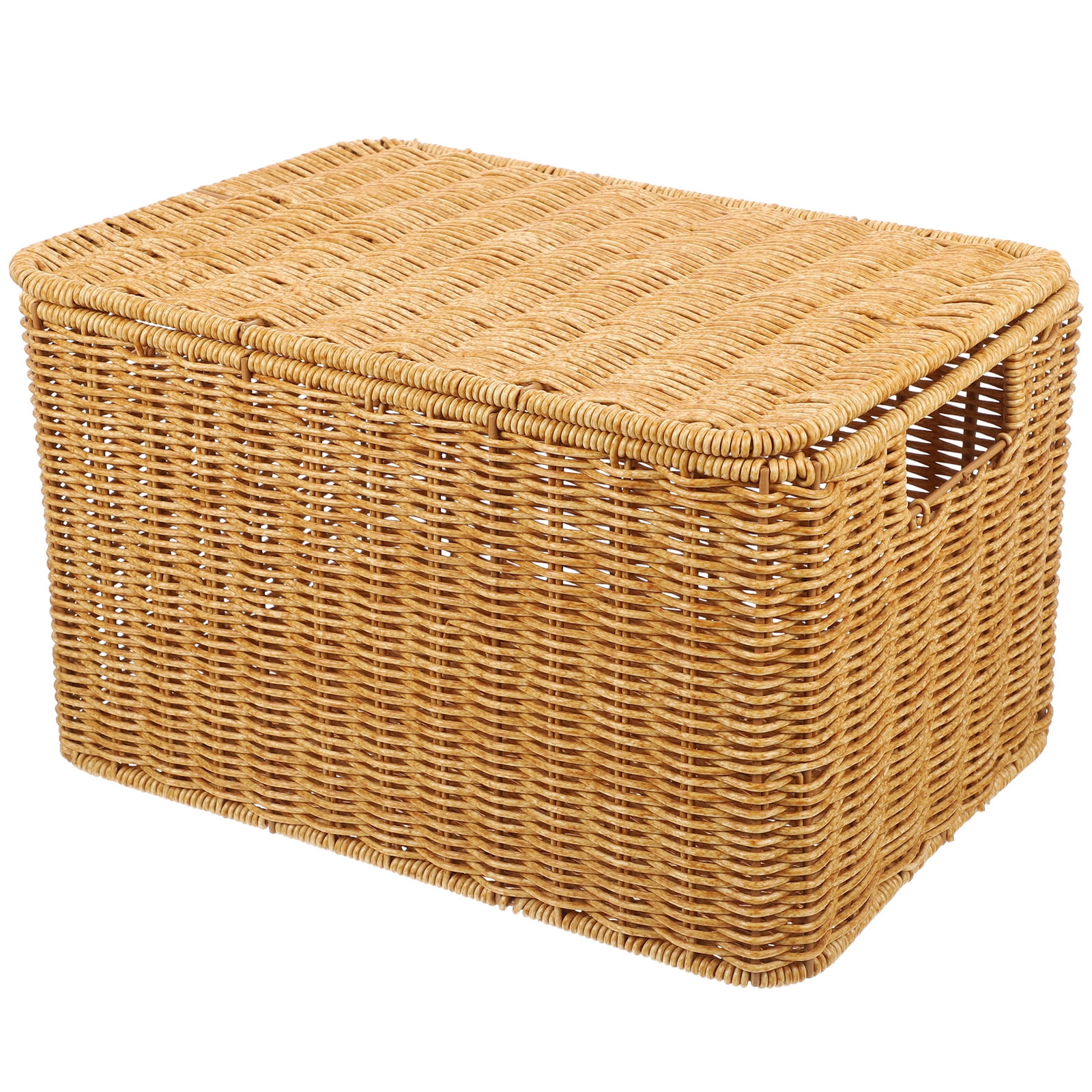 Cube Storage Boxes with Lids and Metal Frame Woven Storage Basket ...