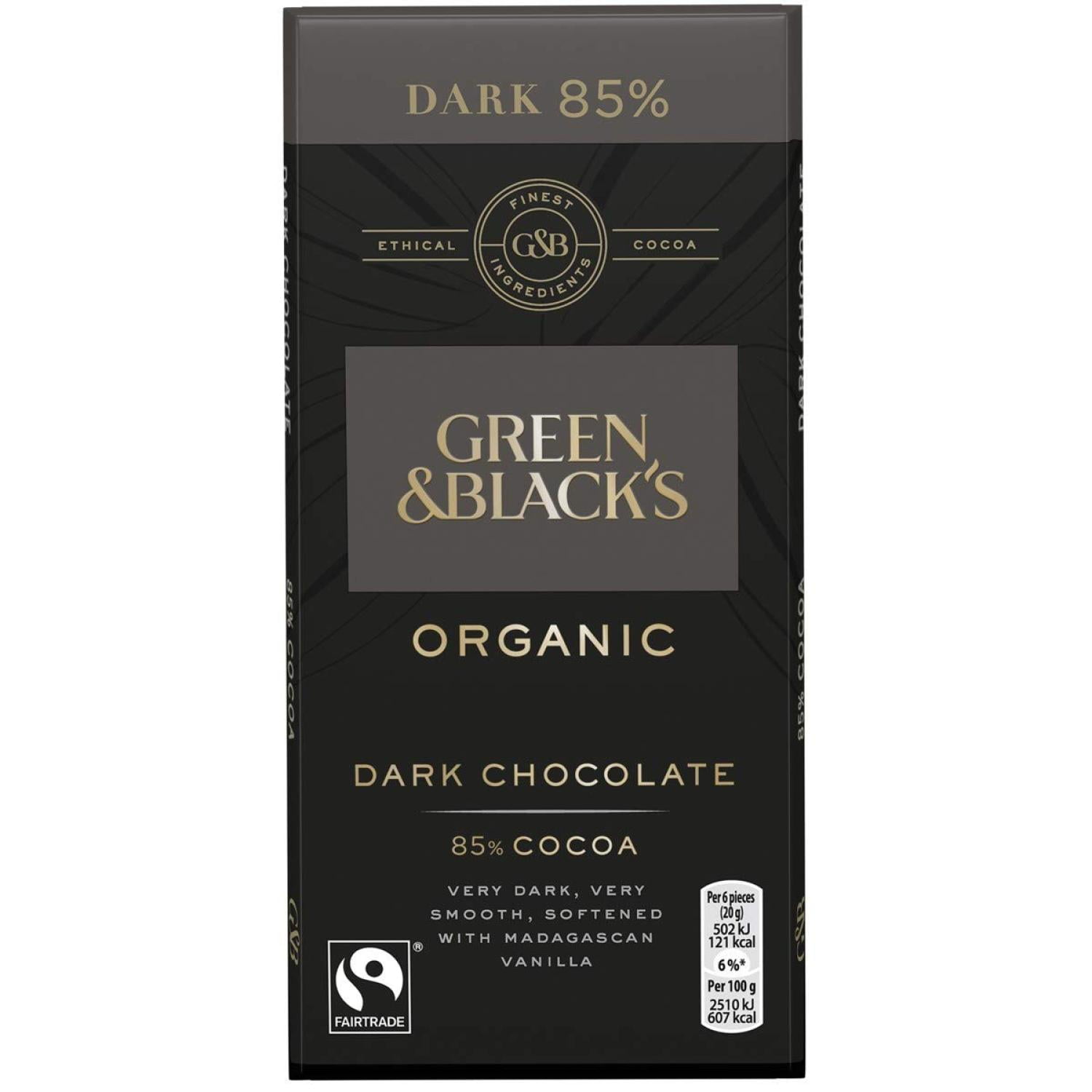 Green & Black's Organic 85% Dark Chocolate Candy Bars, 3.52 Ounce (Pack ...