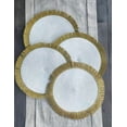 Fennco Styles Handwoven Fringe Boho Placemats 15" Round, Set of 4 ...