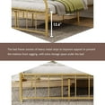 alazyhome Classic Metal King Size Platform Bed Frame, Gold - Walmart.com
