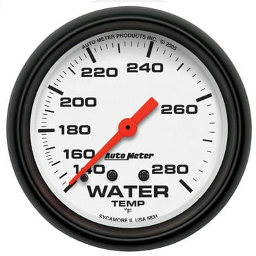 AUTO METER 5431 2-5/8IN WATER TEMP, 140- 280F, 6FTTUBING, MECH ...