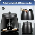 Cigar Ashtray with Lid for Outdoors Indoors Outside Patio Home Black ...