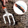 Heavy Duty Gardening Hand Rake 3 Prong Cultivator Claw, Rustproof ...