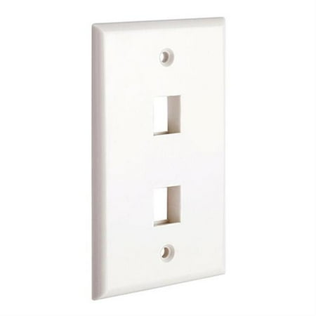 Keystone Jack Wall Plate With Two Holes Standard Keystones - White ...