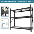 72" Metal Garage Storage Shelf, 3 Tier 6000LBS Adjustable Storage Rack ...