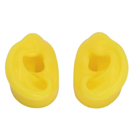 Simulation Ear Mould, Soft Silicone Ear Model Yellow For Acupuncture ...