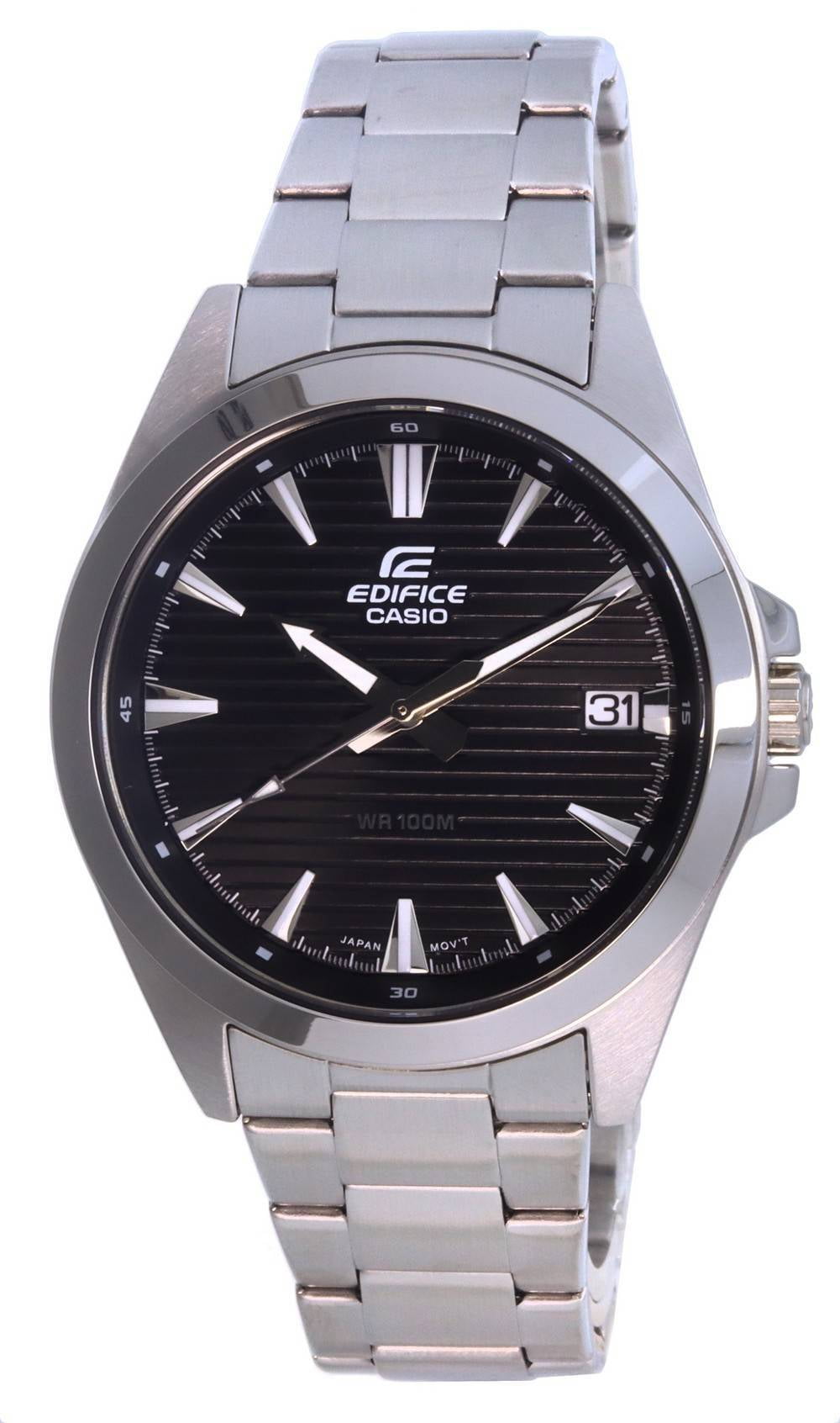 Casio Edifice Analog Stainless Steel Quartz EFV-140D-1AV EFV140D-1 100M ...
