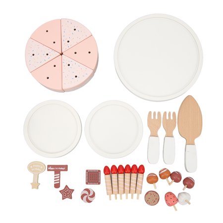 Wood Pretend Cake Playset,Pretend Cake Playset Simulation Pretend Cake ...