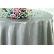 Wedding Linens Inc. 90'' Round Satin Table Cover Tablecloth - Dusty ...