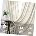 ANYWAY.GO Linen Back Tab Linen Blend Sheer Curtains Room 36x63 Inch ...