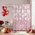 Graffiti Love Heart Shower Curtain, 36" x 72", Pink Valentine's Day ...