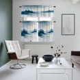 Abstract Marble Texture Kitchen Curtains Valance and Tier Set Gradient ...