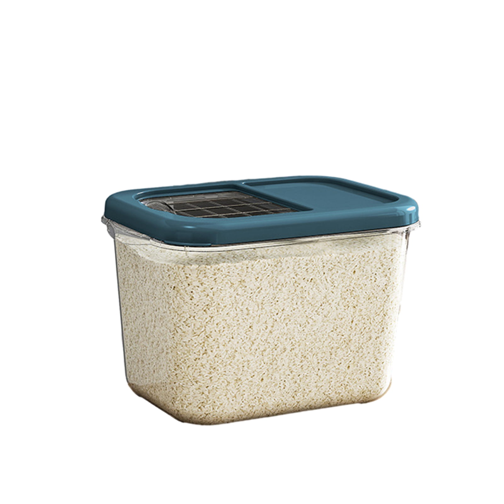 Hesroicy Transparent Rice Bucket - Slide Cover - Push-Pull Switch ...