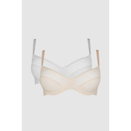 Gorgeous Womens Textured Lace Bra (Pack of 2) | Walmart Canada