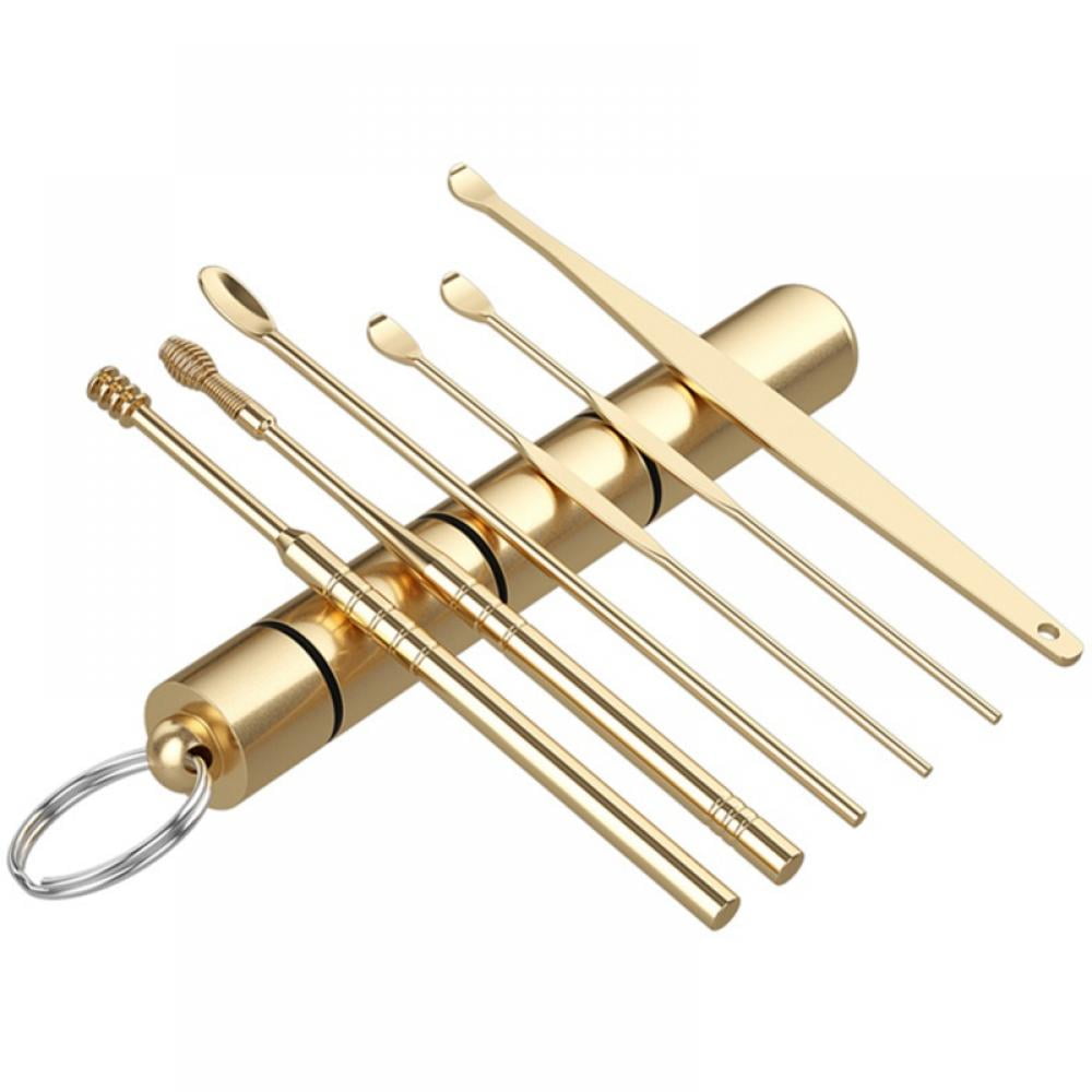 Buy Set Of 6pcs Stainless Steel Ear Cleaner Ear Wax Pick Curette Earwax Removal Picker Earpick