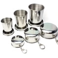 2PCS 250ML Reusable Stainless Steel Tumbler Set with Lid | Portable ...