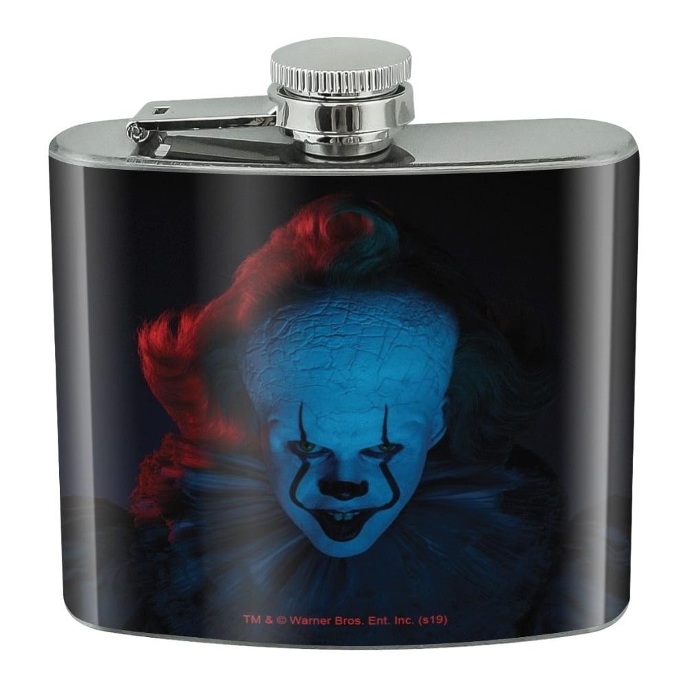 IT: Chapter 2 Blue Pennywise Stainless Steel 5oz Hip Drink Kidney Flask ...