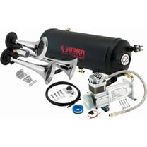 Vixen Horns Triple Trumpet Train Horn Kit, 150 PSI Compressor, 1 Gallon ...