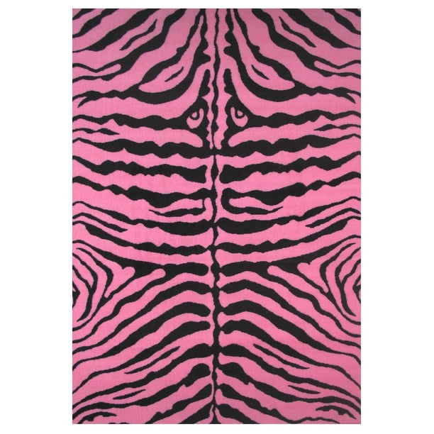 Fun Rugs Fun Time Collection Zebra Skin-Pink Area Rug-Size:19" x 29 ...