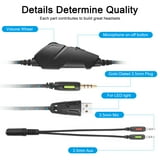 Wired Gaming Headset with Noise Cancelling Mic, LED Light, Compatible ...