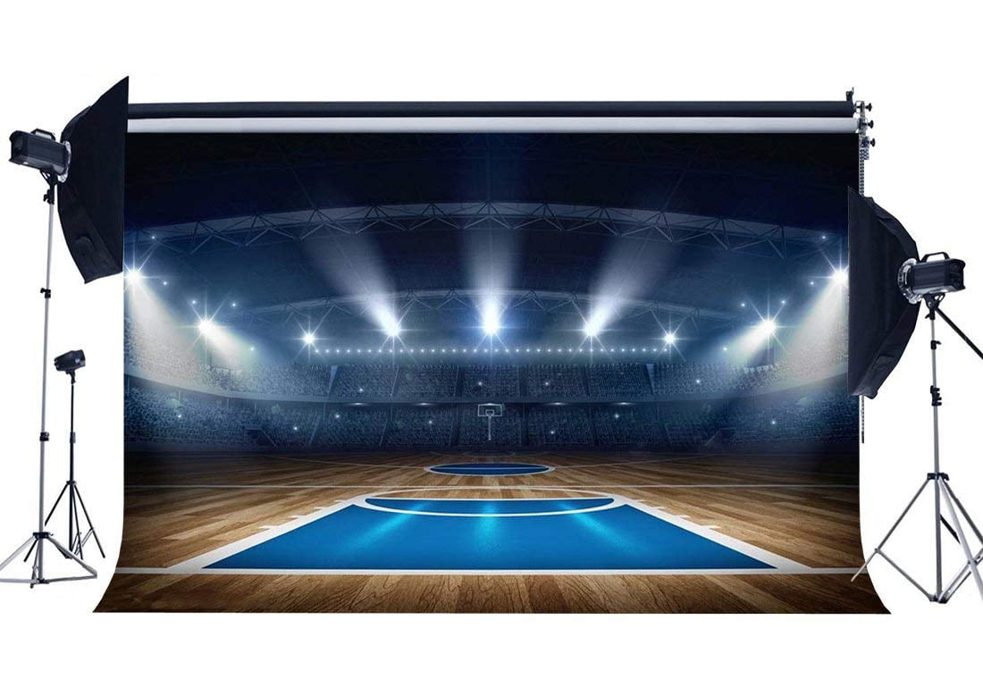 ABPHOTO Polyester 7x5ft Basketball Court Backdrop Stadium Backdrops ...