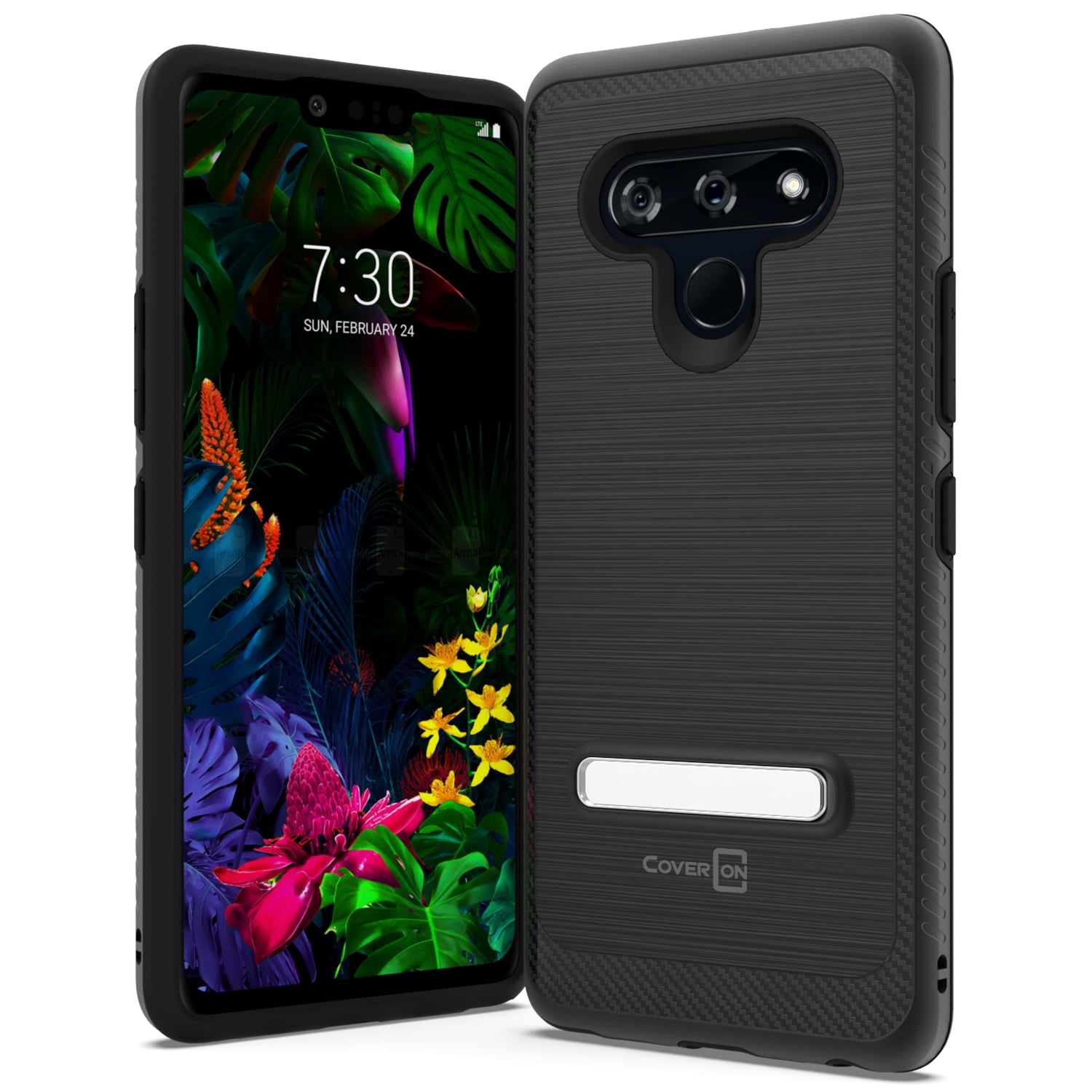 CoverON LG Stylo 6 Case and Screen Protector Tempered Glass, Slim Metal ...