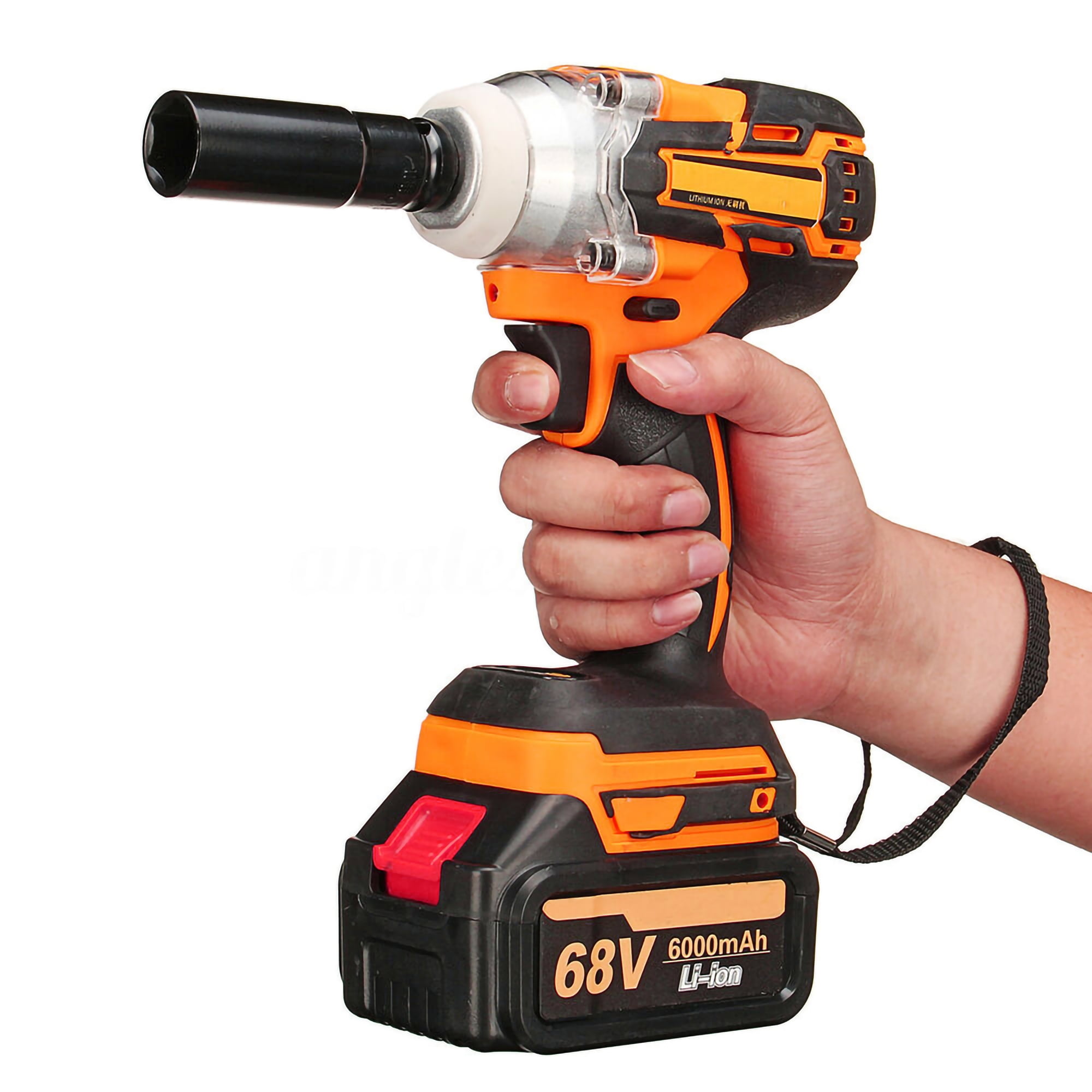 68V 6000mah LED Light Powerful Cordless Lithium-Ion Electric Impact ...