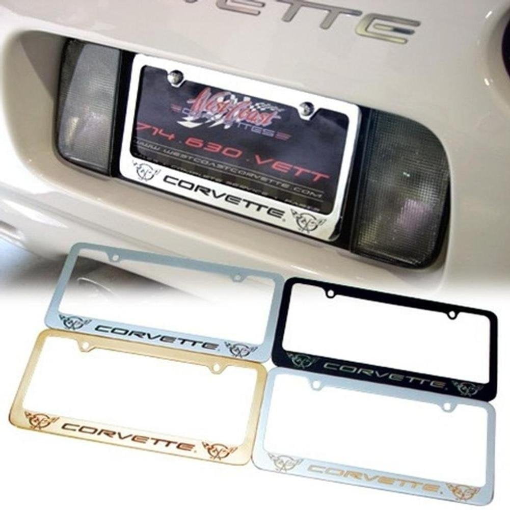 Corvette License Plate Frame - Black w/ Silver : 1997-2004 C5 - Walmart.com