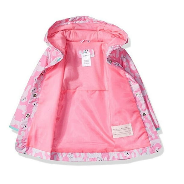 Carter's Toddler Girl's Rain Jacket Wind Water Resistant PINK Puppy ...