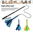 EUWBSSR Extendable Dog Flirt Pole with Braided Rope Tugs, Nylon Bungee ...