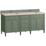 James Martin Vanities 650-V72-3Emr Brittany 72" Double Basin Poplar ...