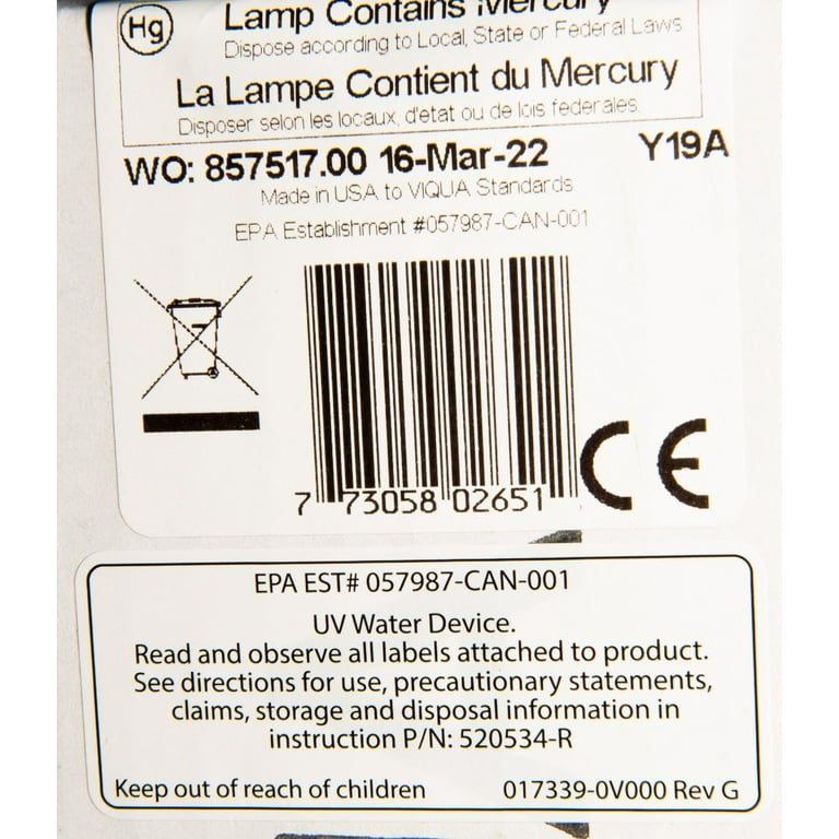 Pond Algae Control 25W Inline UV Light For Aquarium & Pond - Stainless ...