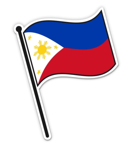 Philippines Flag - 12" Vinyl Sticker Waterproof Decal - Walmart.com
