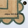 Jaipur Art And Craft Rectangle Scallop Hand Braided Jute Area Rug for ...