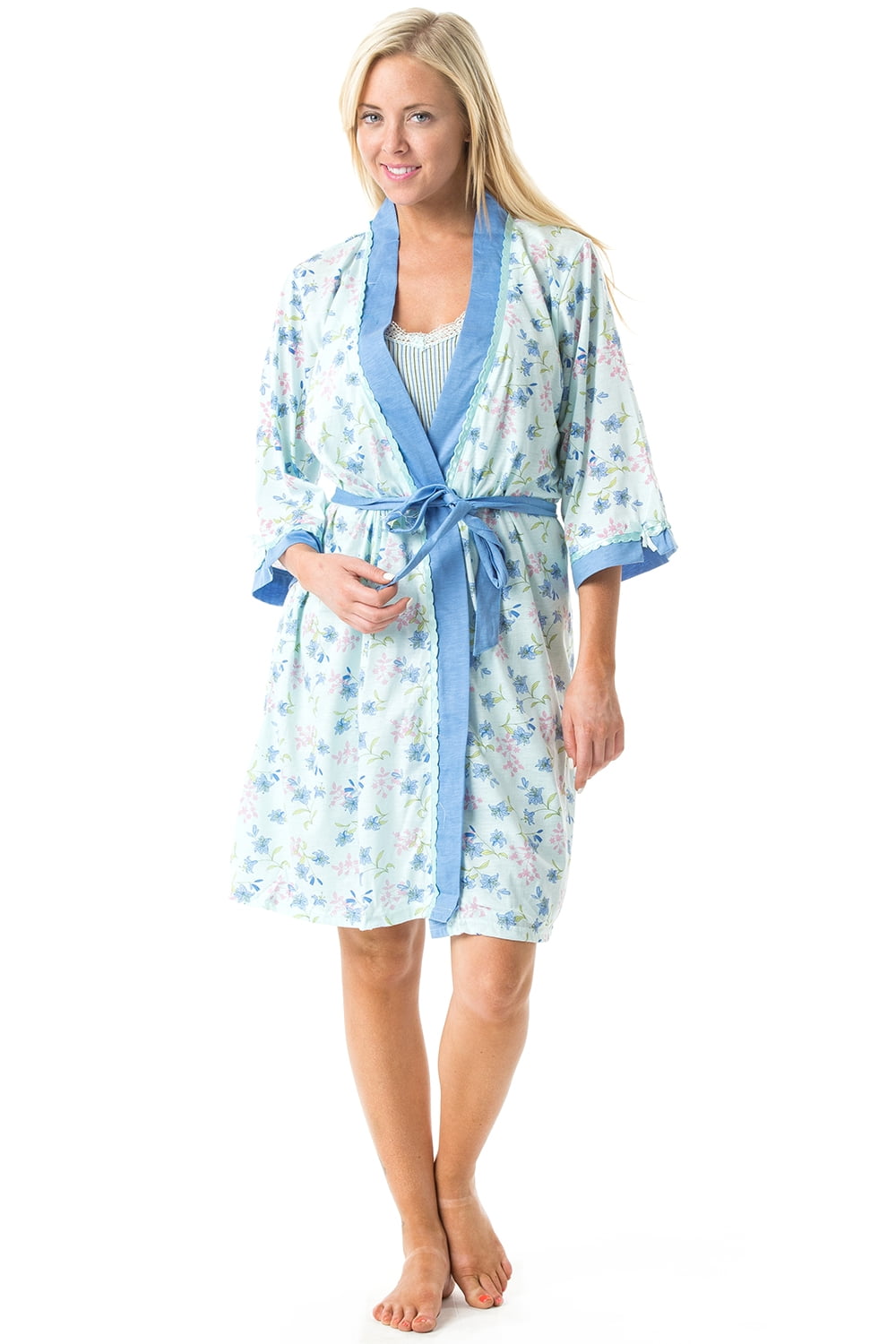Casual Nights Women's 2 Piece Floral Robe and Gown Set - Walmart.com