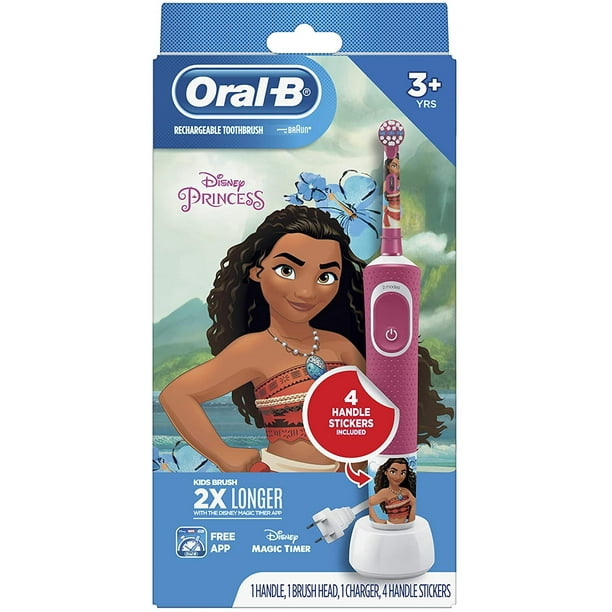Oral-B Kids Electric Toothbrush Featuring Disney Princess, for Kids 3 ...