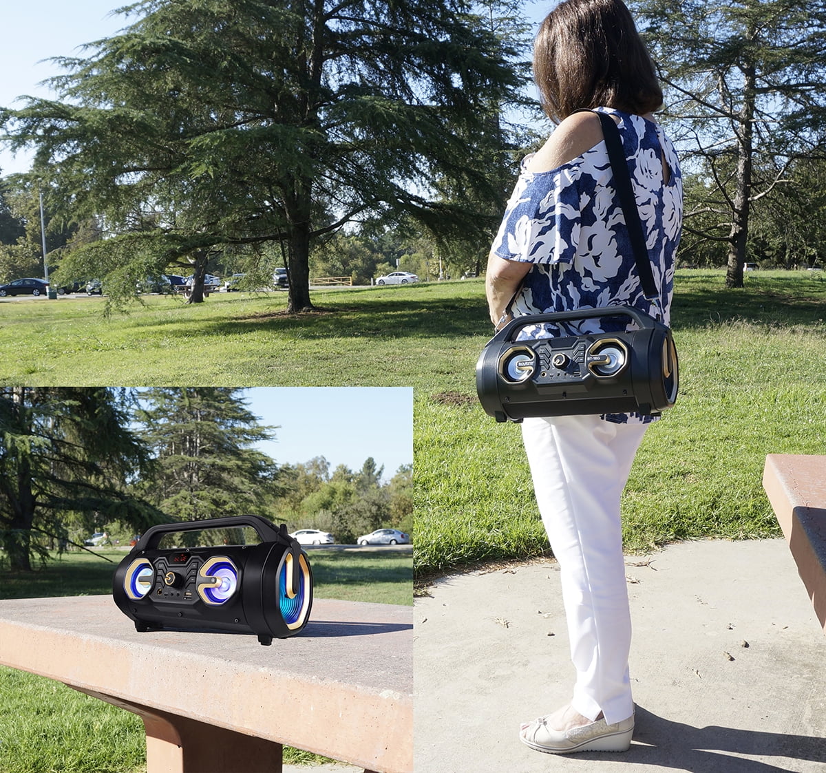 Buy Boytone BT-16G Portable Bluetooth Boombox Speaker, Indoor/Outdoor 2 ...
