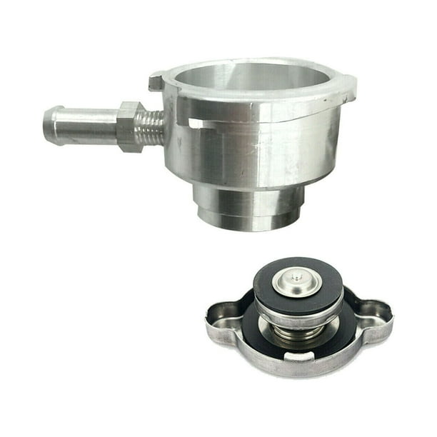 1-1/4" Weld On Aluminum Radiator Filler Neck Billet with Radiator Cap ...