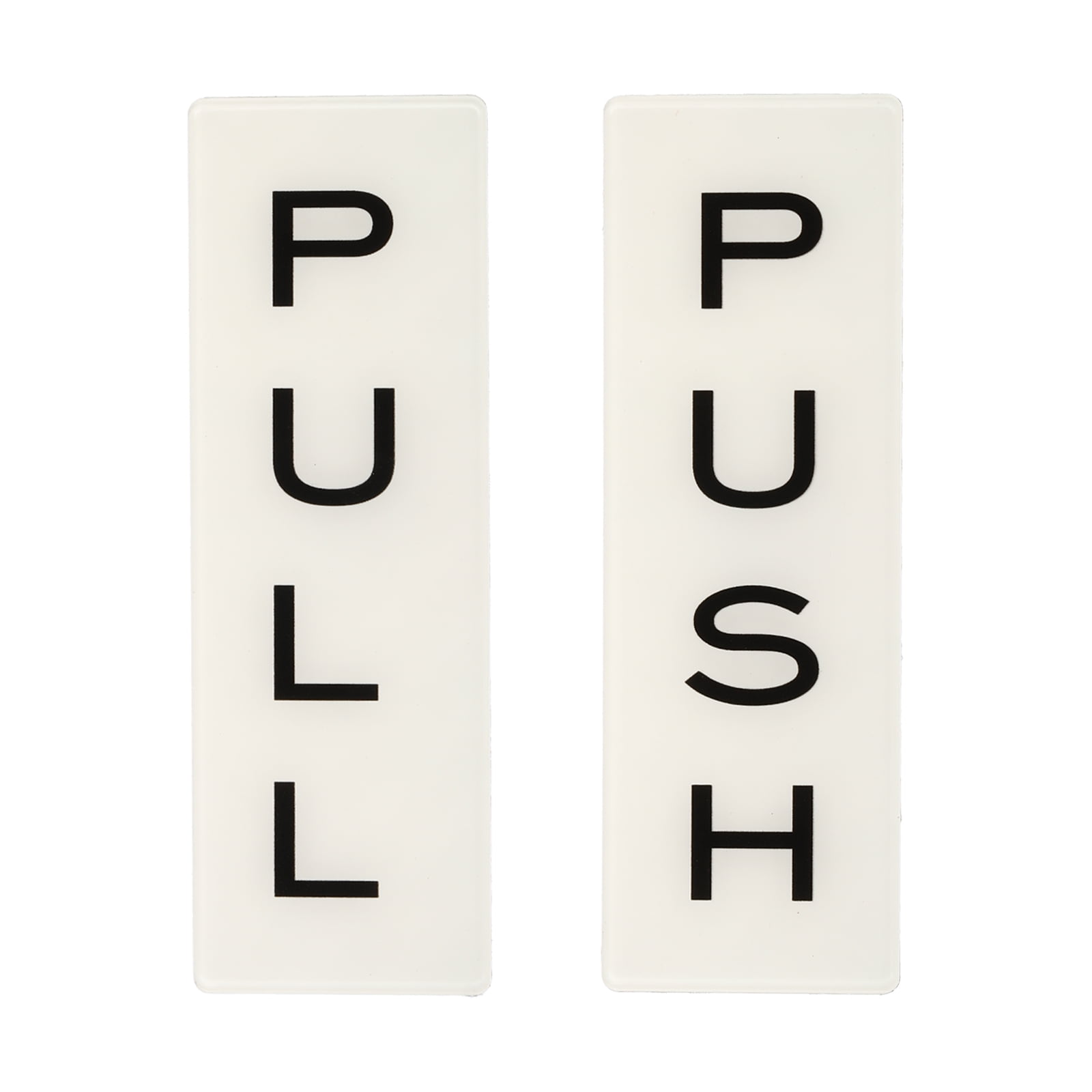 Uxcell 6x2" Push Pull Door Sign, 1 Pairs Acrylic Self-Adhesive Back ...