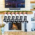 Longrv Buffalo Plaid Fireplace Hanging Multi-color Christmas Stockings ...