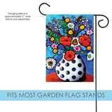 Toland Home Garden Polka Dot Vase Bouquet Flowers Flower Flag Double ...