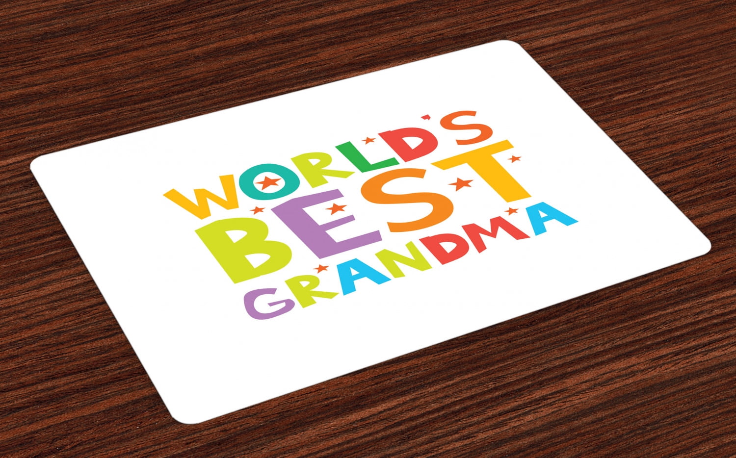 Ambesonne Grandma Place Mats Set of 4, Cartoon Style Lettering ...