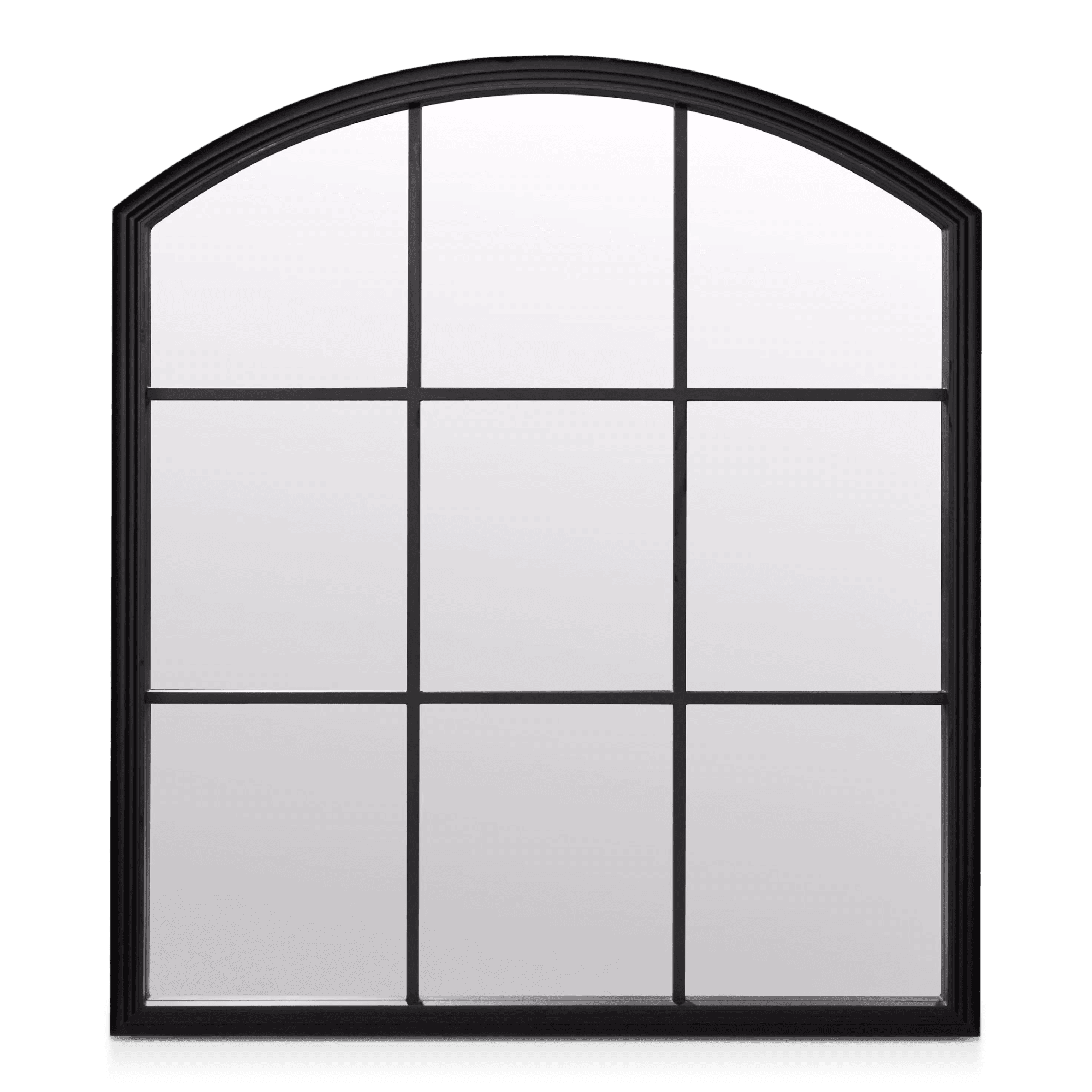 Click here for Bouclair Black Arched Window Mirror 35 X 39.5 In (... prices