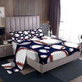 3/4pcs Baseball Sheet Set - 3D Blue Ball Pattern Bedding for Sports ...