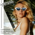 Joopin Retro Vintage Narrow Cat Eye Sunglasses For Women Men 90s Small