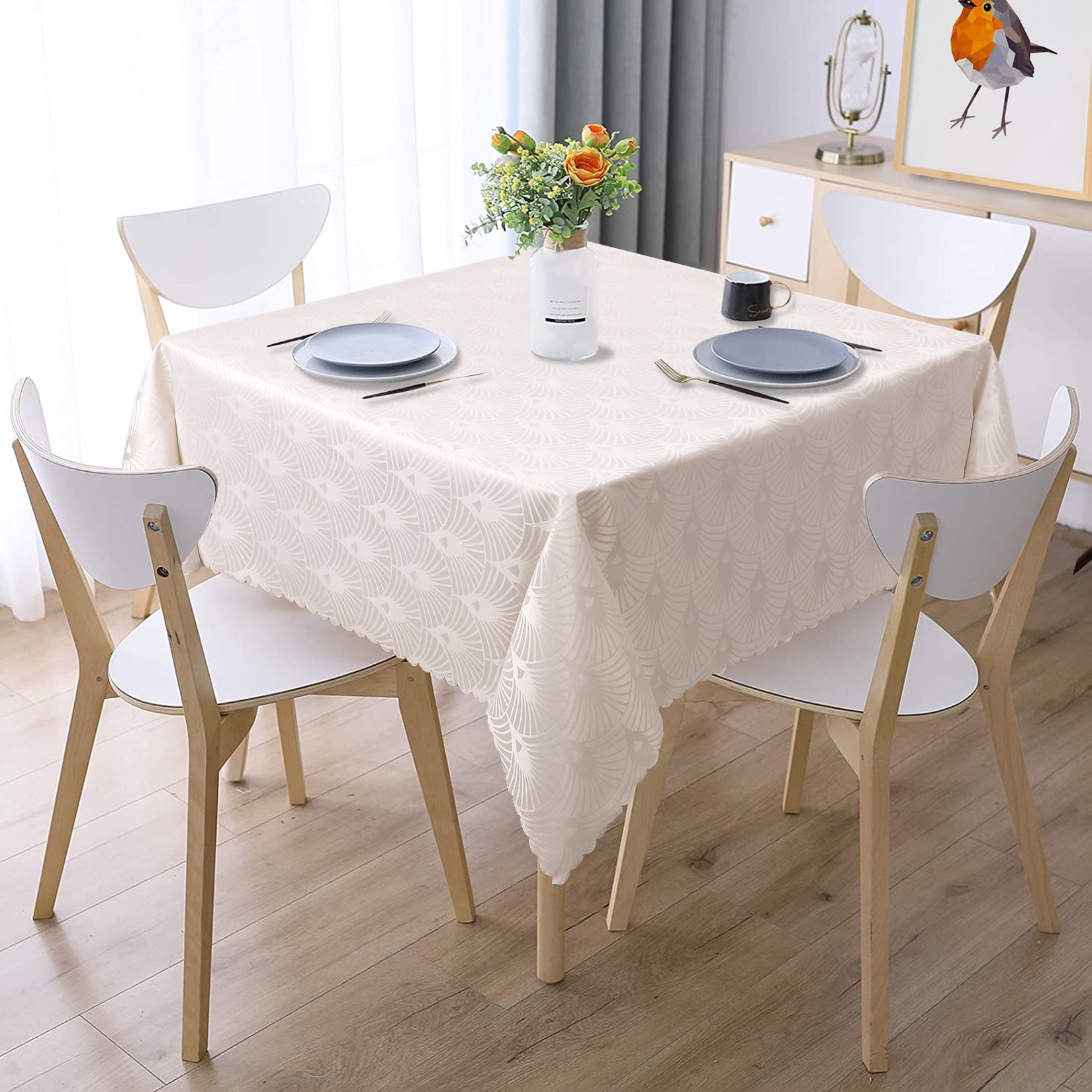 Waterproof Jacquard Table Cloth, Spill Proof Anti-Wrinkle Polyester ...