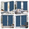 Boxer and Dog Paw Print Blue Pattern Blackout Curtains,Triple Weaved ...
