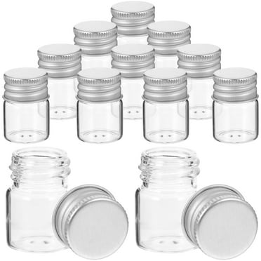 12 Pack, Mini 3 oz Airtight Glass Jars, Hinged Top & Leakproof Lids ...